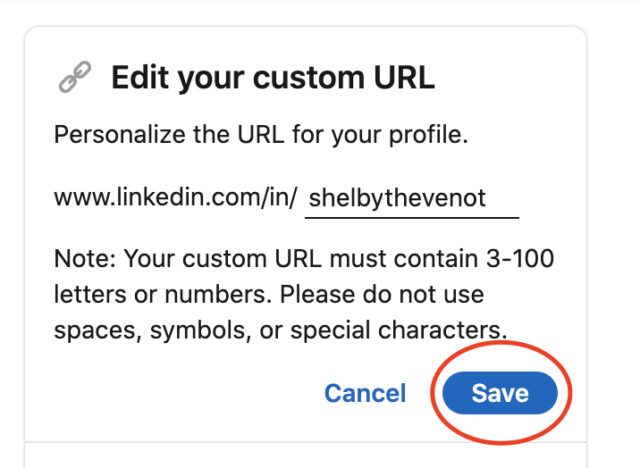 How to make a short, custom LinkedIn profile URL